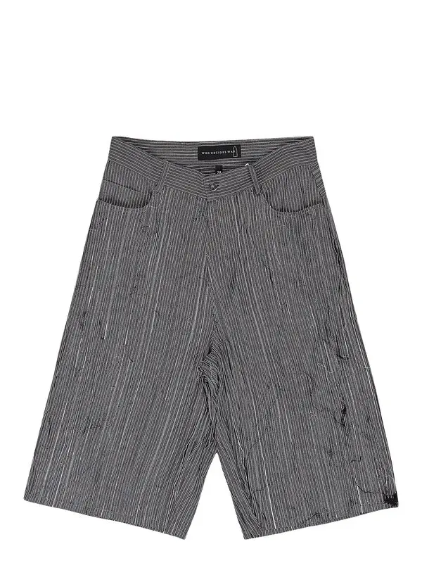 WHO DECIDES WAR BY EV BRAVADO Exposed Seam Mid-length Shorts - Grey