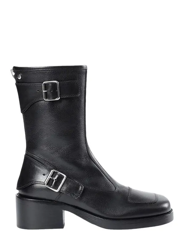 ANN DEMEULEMEESTER Eero Ankle Biker Boots - Black