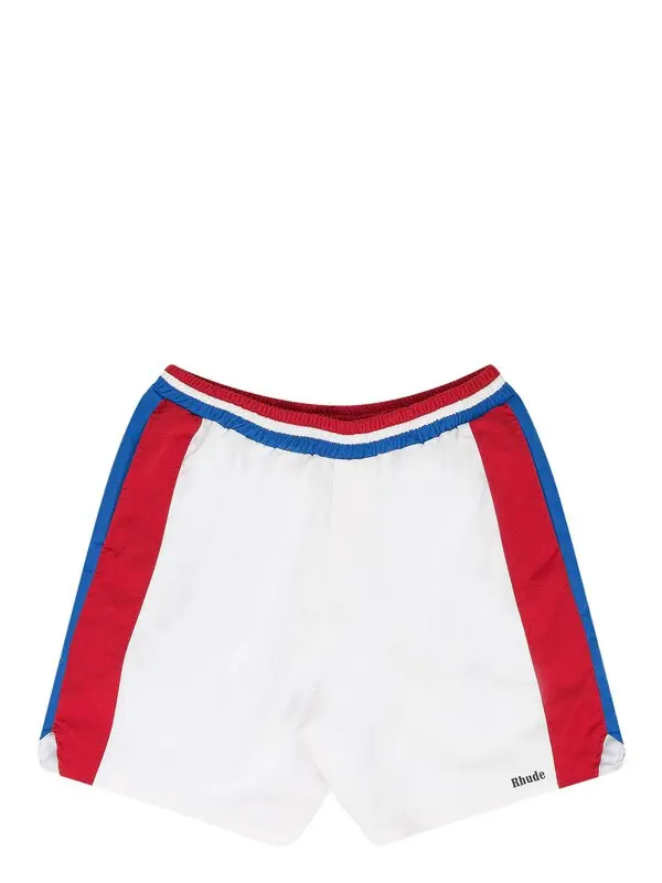 Rhude Chevron Track Shorts - White