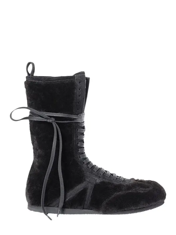 ANN DEMEULEMEESTER Fides Soft High-top Boxing Sneaker - Black