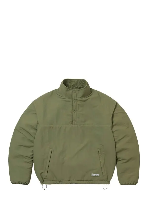 Supreme Polartec Shearling Reversible Pullover - Green