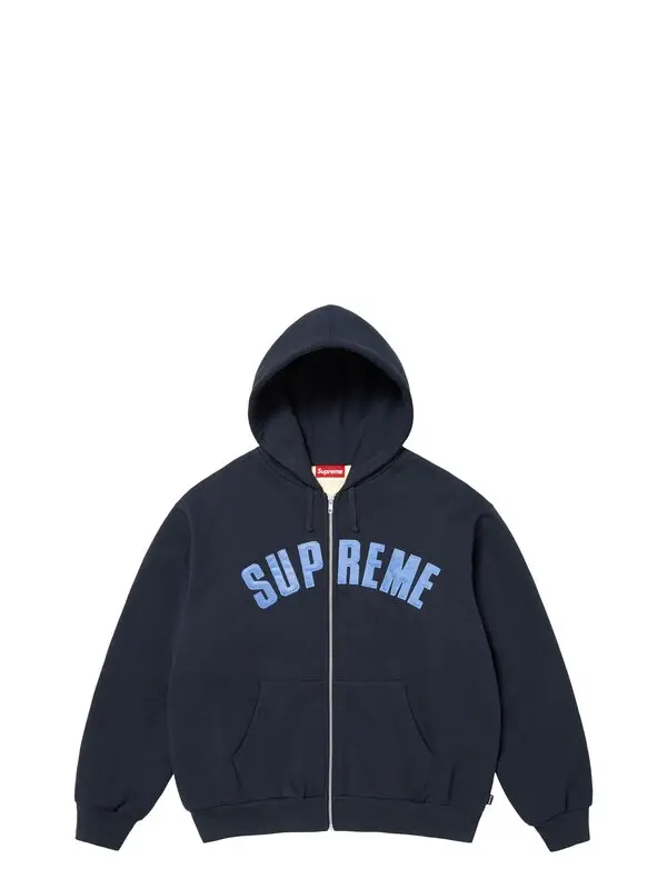 Supreme Arc Thermal Lined Zip Up Hoodie - Blue