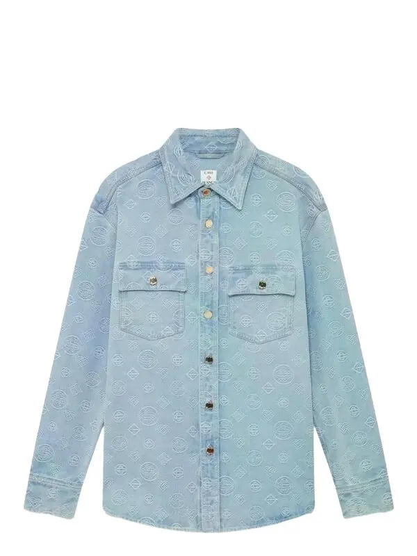 Casablanca Buttoned Patterned Shirt - Blue