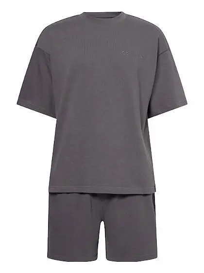 Calvin Klein Icon Short-sleeve Cotton-jersey Set - Forged Iron