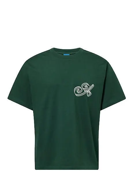 AWAKE NY Script Crewneck Cotton-jersey T-shirt - Green