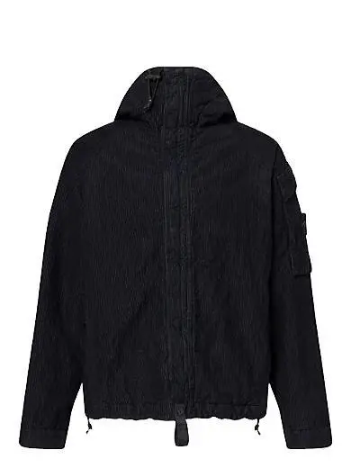 Stone Island Padded Hooded Cotton-blend Jacket - Navy Blue
