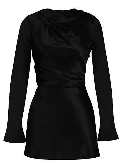 House Of Cb Mariska Open-back Mini Dress - Black