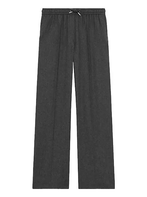 The Kooples Stretch Wool-blend Trousers - Grey