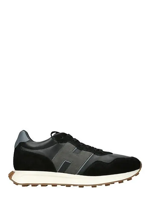 Hogan H641 Suede And Leather Trainers - Black/comb