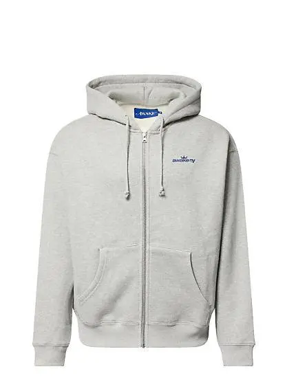 AWAKE NY Crown Logo Relaxed-fit Cotton-jersey Hoodie - Heather Grey