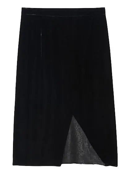 Zadig&Voltaire Julen Lace Velvet Midi Skirt - Black