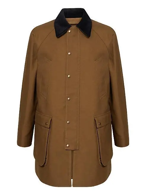 Loewe Anagram-logo Belted Cotton Jacket - Khaki Green
