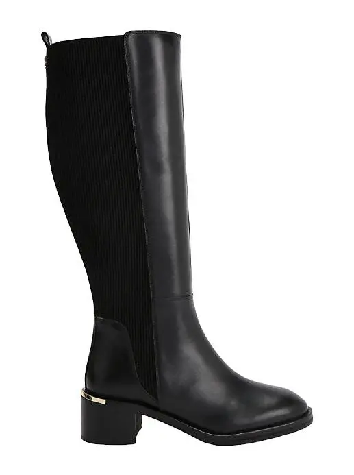 Carvela Liberty Leather Heeled Knee-high Boots - Black