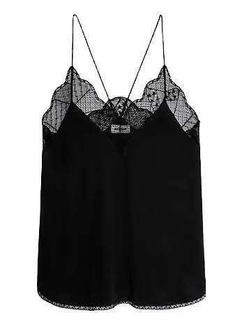 Zadig&Voltaire Christy Silk Cami Top - Black