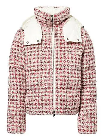 Moncler Andronne Tweed Hooded Down Jacket - Light Purple