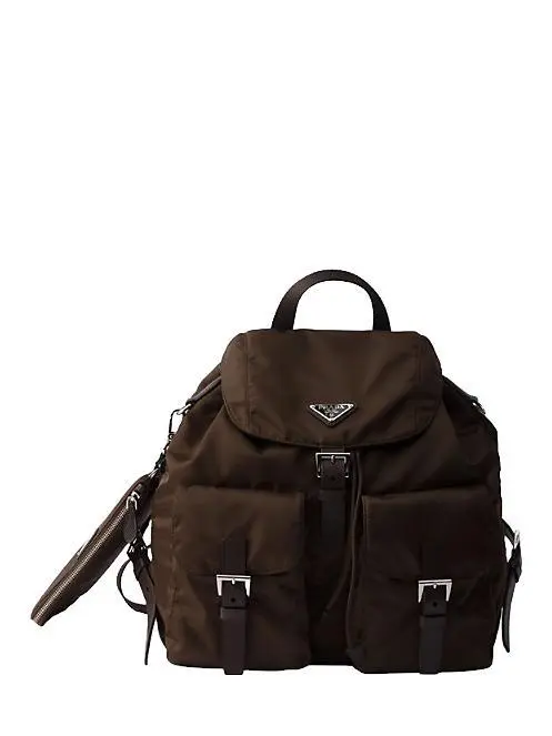 Prada Re-nylon Medium Woven Backpack - Brown