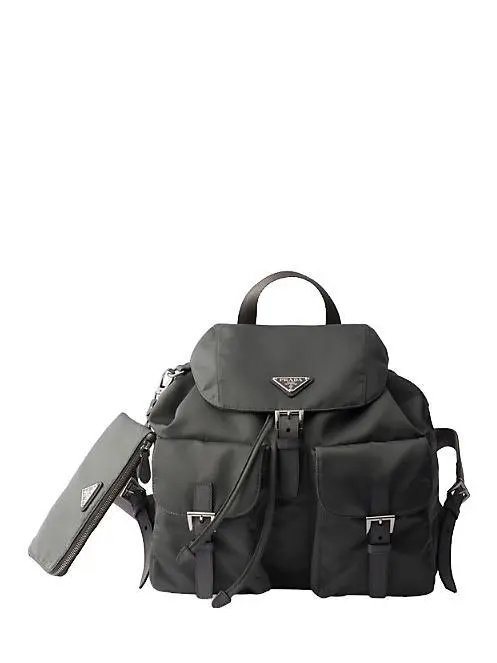 Prada Re-nylon Medium Woven Backpack - Grey