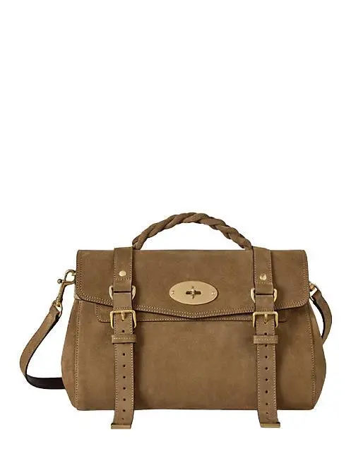 Mulberry Alexa Suede Satchel - Salcombe Sand