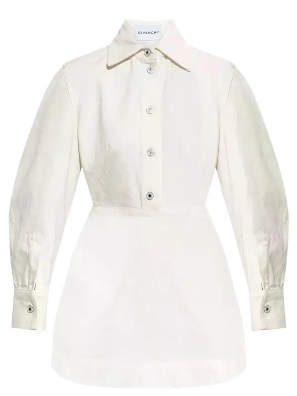 Givenchy Button-fastening Mini Dress - White