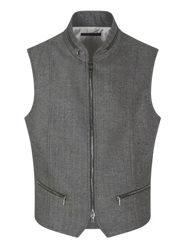 Giorgio Armani Zip-up Gilet - Grey