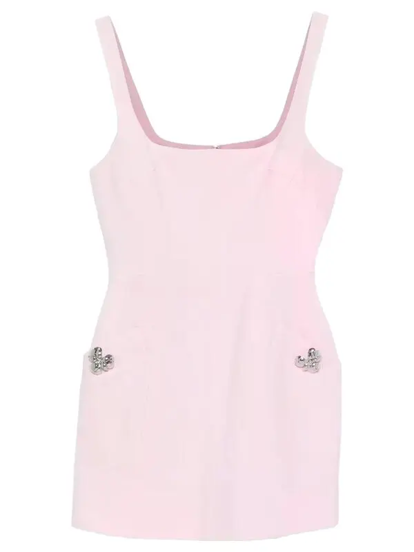 Blumarine Square-neck Mini Dress - Pink