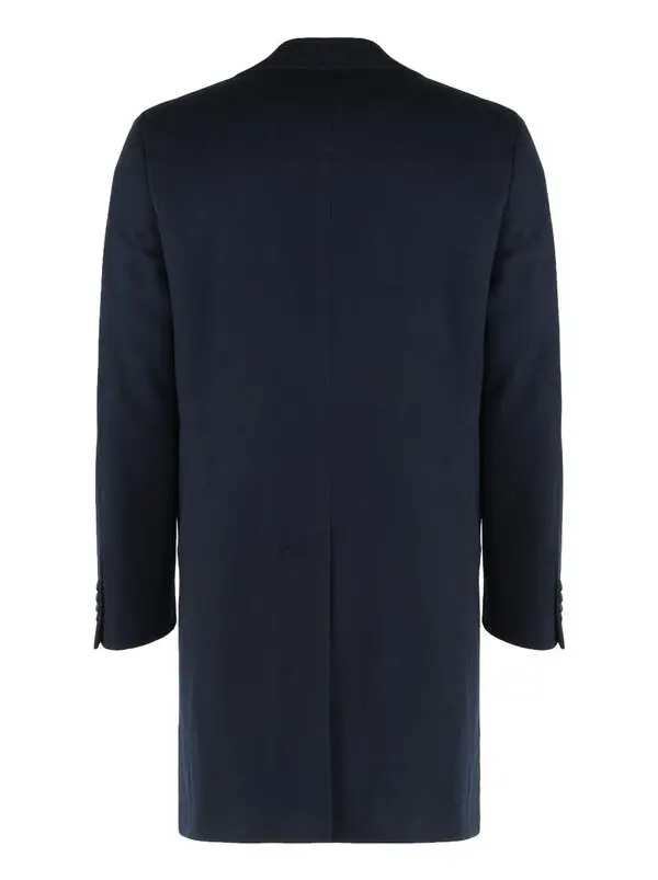 Canali Wool Coat - Blue