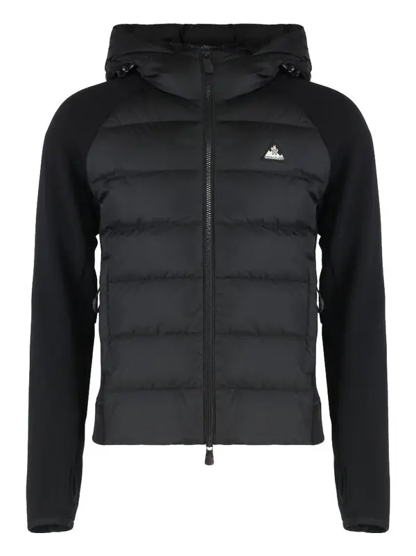 Moncler Padded Front Panel Cardigan - Black