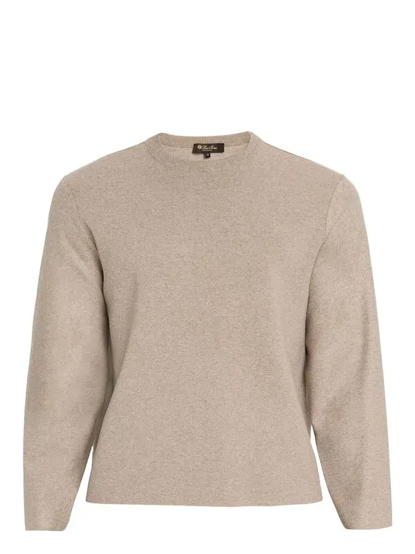 Loro Piana Breia Raw-edge Crewneck Sweater - D0je Natur