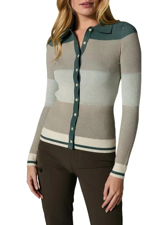 ALP N ROCK Suzi Colorblock Cardigan - Eucalyptus Multi