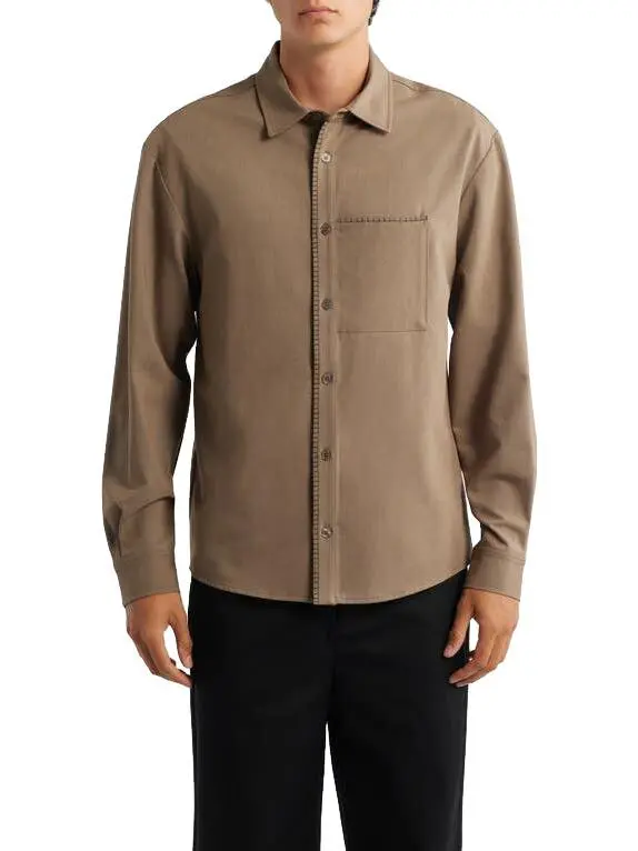 KROST Blanket Stitch Button-up Shirt - Demitasse