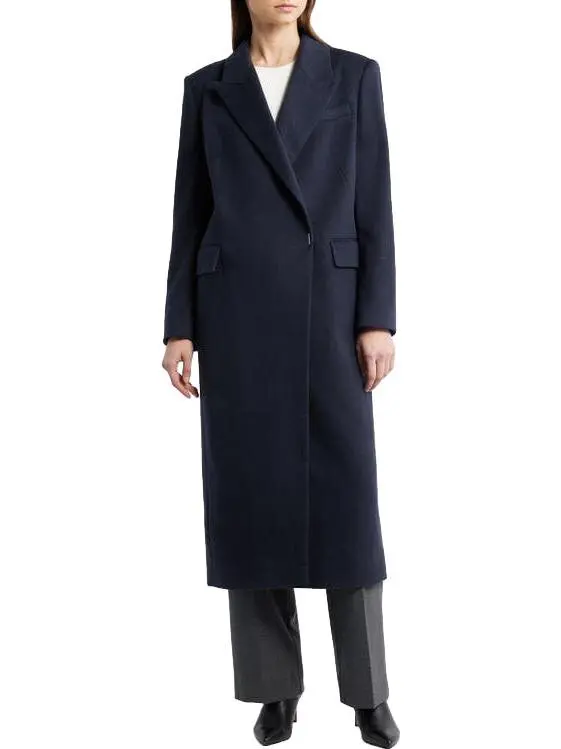 BOSS Callafy Cashmere Coat - Dark Blue
