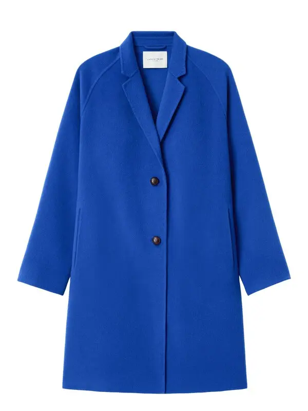 Lafayette 148 New York Wool Cashmere Car Coat - Galaxy Blue