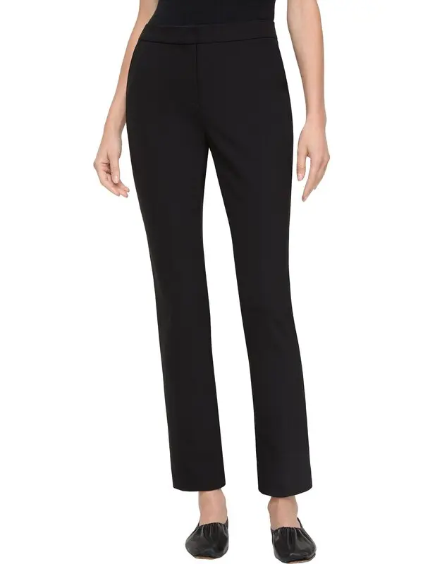 Lafayette 148 New York Stretch Mid-rise Ankle Pants - Black