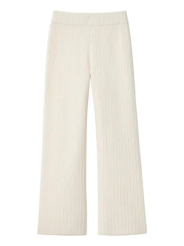 Lafayette 148 New York Ribbed Cashmere Knit Ankle Pant - Cloud