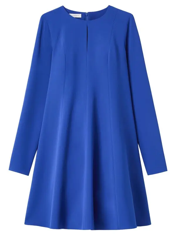 Lafayette 148 New York Petite Crepe A-line Dress - Galaxy Blue
