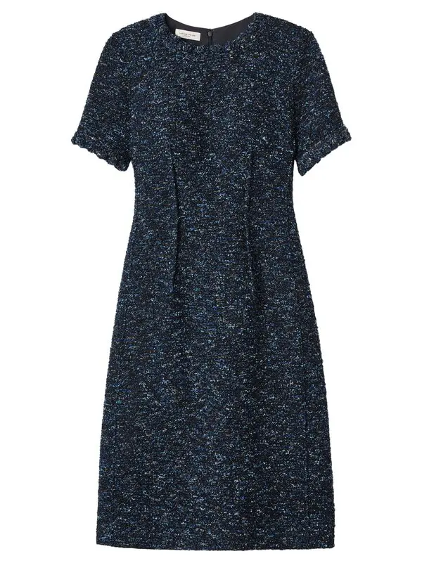 Lafayette 148 New York Boucle Tweed Sheath Dress - Ink Multi