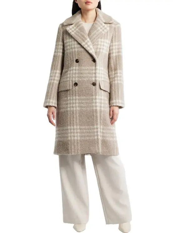 Fleurette Bailey Plaid Alpaca & Wool-blend Coat - Taupe Plaid