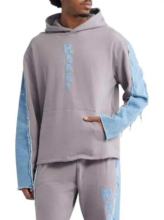 HONOR THE GIFT Distressed Logo Hoodie - Grey