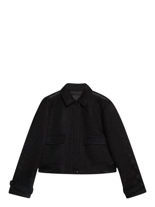 Max Mara Strenna Mesh Zip Jacket - Black