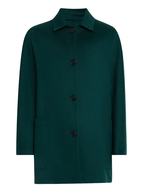 Max Mara Lembi Single-breasted Cashmere Coat - Green