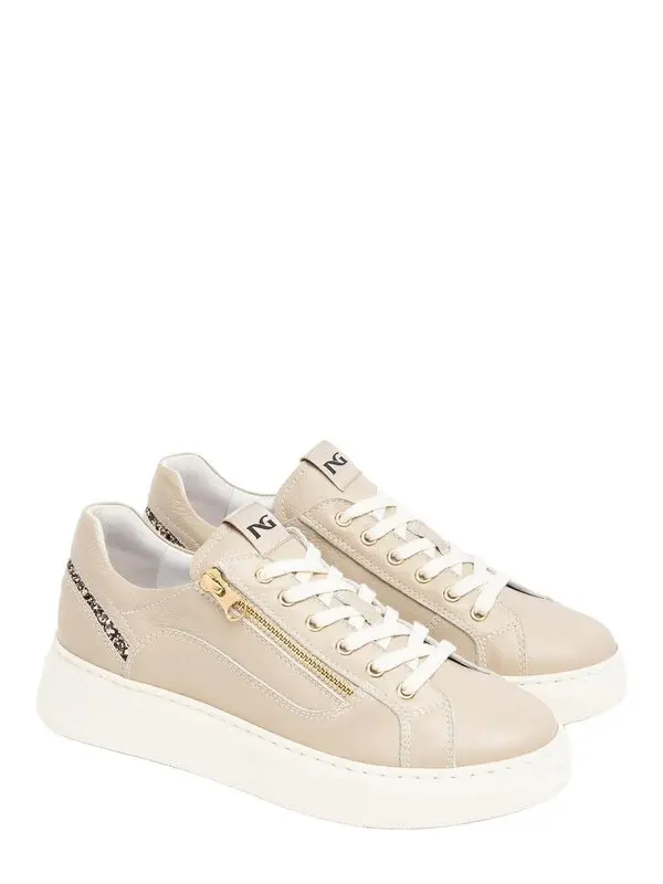 NEROGIARDINI Platform Sneaker - Beige