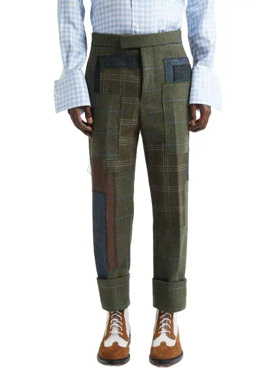 Thom Browne Fit Patchwork Wool Trousers - Seasonal Multi