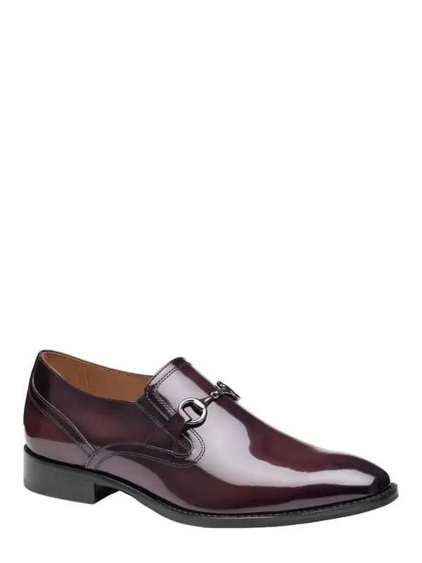 Johnston & Murphy Richland Bit Loafer - Burgundy Brush-off Leather