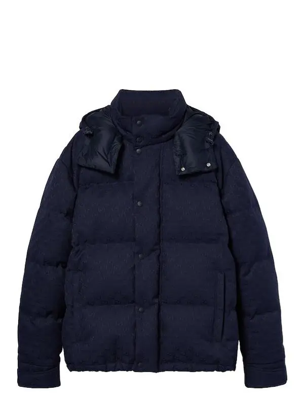 Gucci Gg Canvas Down Jacket - Blue