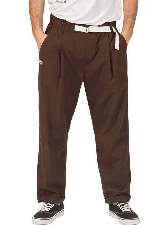VAST Featherlight Loose Fit Belted Pants - Chocolate Brown