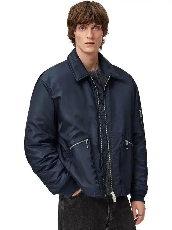 ALLSAINTS Fallon Bomber Jacket - Moonlit Blue