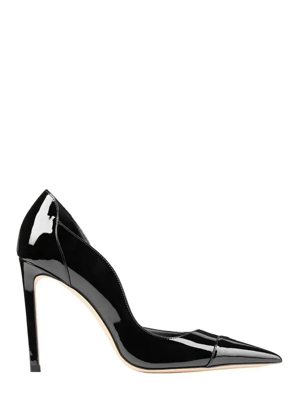 JIMMY CHOO Brigitte 100 Patent Leather Pumps - Black