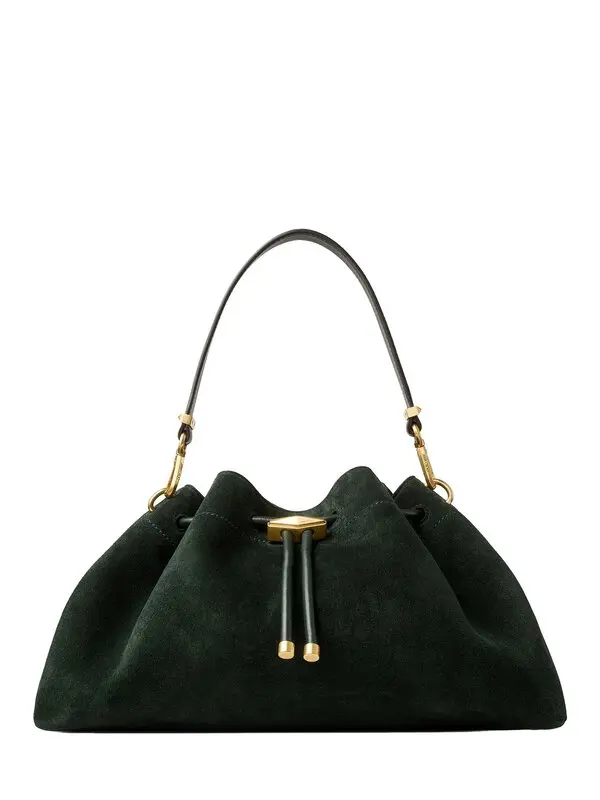 JIMMY CHOO Cinch Medium Shoulder Bag - British Green/gold