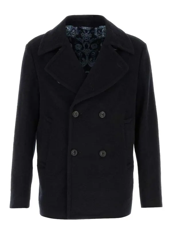 Etro Wool Coat - Blue