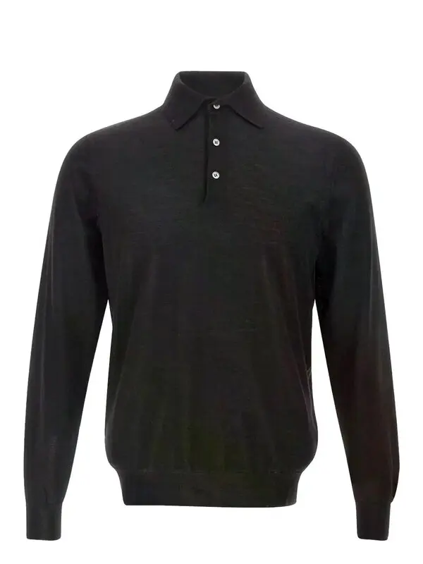 FILIPPO DE LAURENTIIS Buttoned Polo Shirt - Black